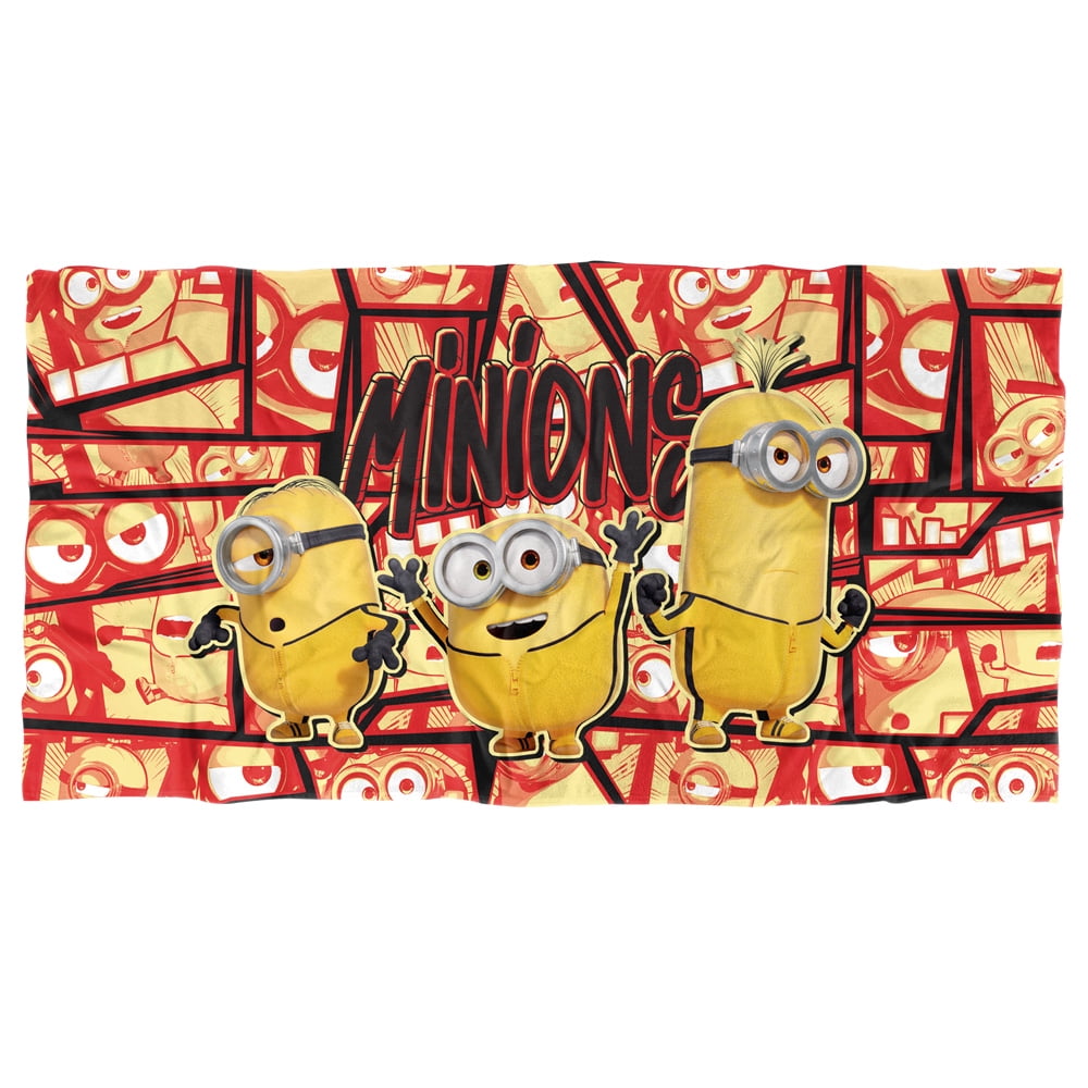 Minions Beach Towel, 30"x60" Mayhem Pattern Beach Towel - Walmart.com