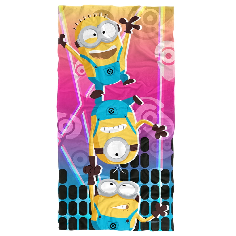 Minions Beach Towel, 30"x60" Neon Rave Beach Towel - Walmart.com