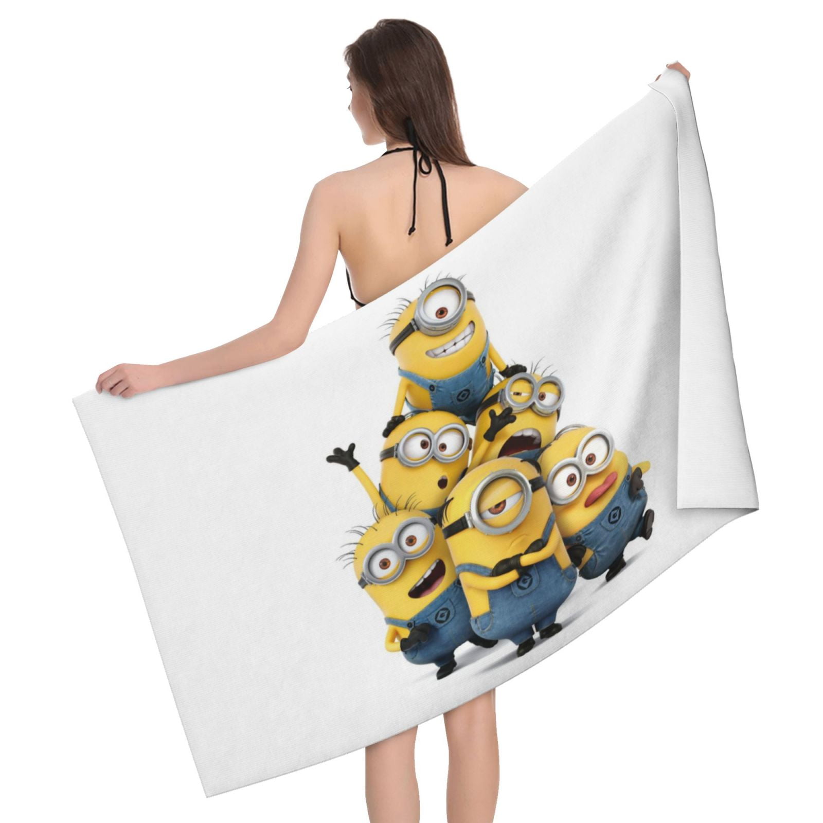 Minions Beach Towel Bath Towel Multifunctional Popular Large Size Anti ...