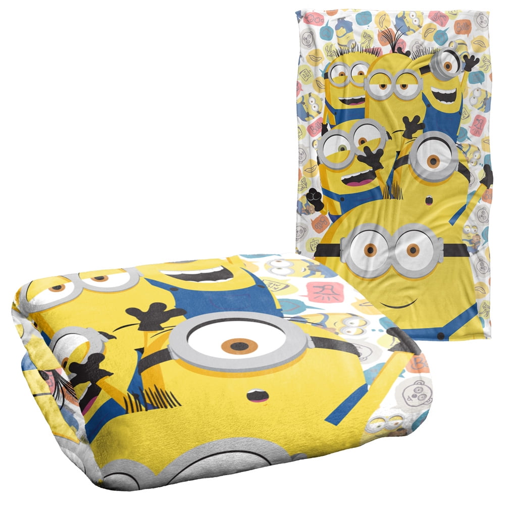 Minions Blanket, 36"x58" Waving Silky Touch Super Soft Throw Blanket ...