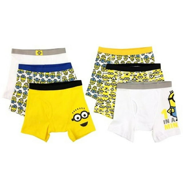 Minions Boys Boxer Briefs, 5+1 Bonus Pack - Walmart.com