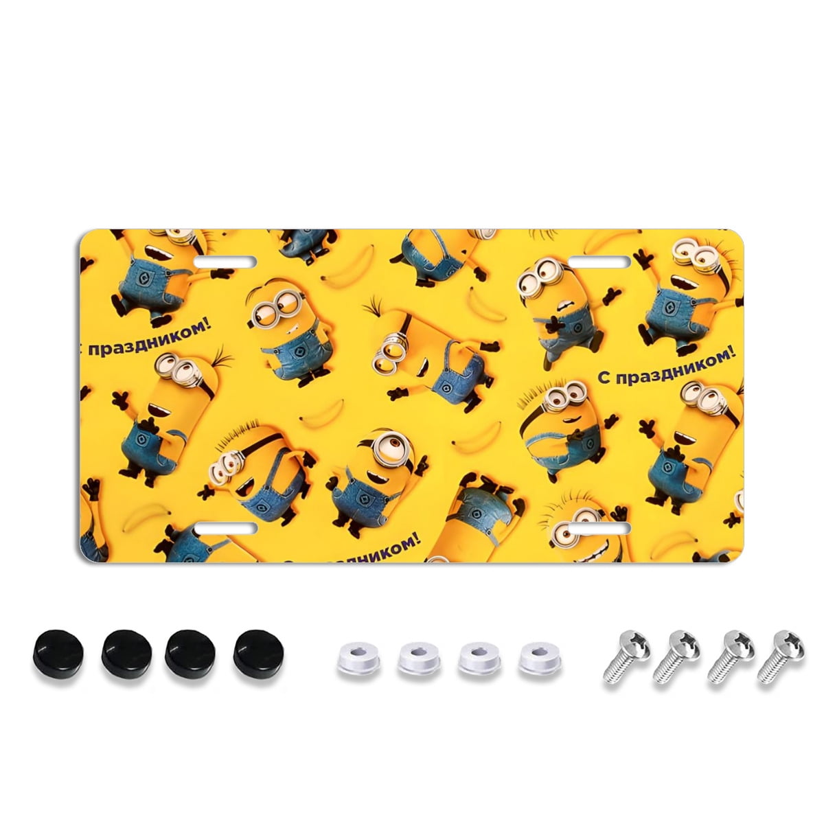 Minions Cartoon License Plate Cover Personalized Car License Plate ...