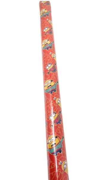 Minions Christmas Lights Orange Wrapping Paper, 20 sq ft - 1 Roll Tear ...