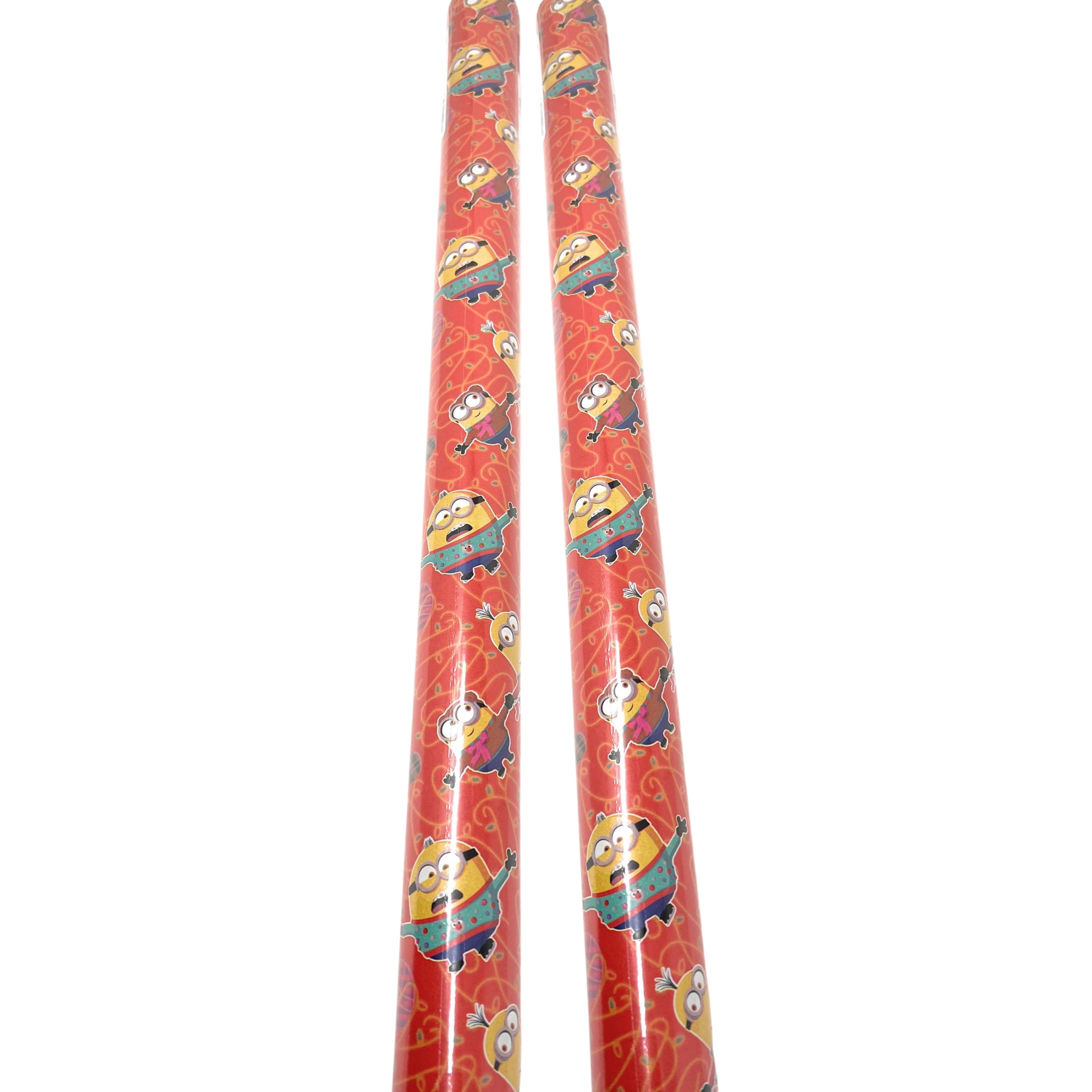 Minions Christmas Lights Orange Wrapping Paper, 25 sq ft - 2 Rolls Tear ...