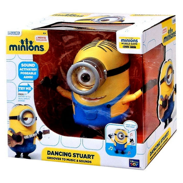 Animated Minions Dancing Stuart Figurine - Interactive Plush Toy that ...
