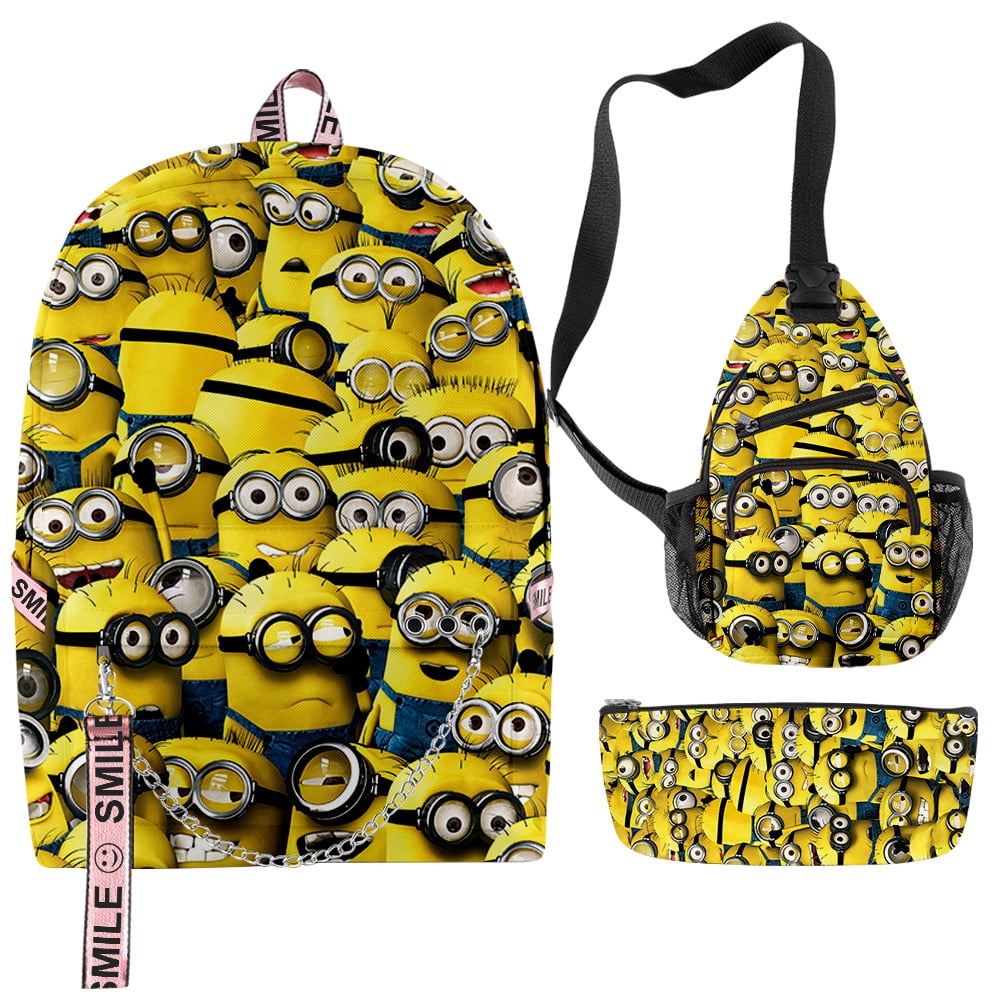 Minions Despicable me 2 Merch Backpack Rucksack Cosplay Zipper Pack ...