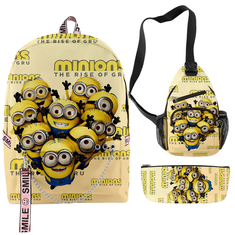 Minions Despicable me 2 Merch Backpack Rucksack Cosplay Zipper Pack ...