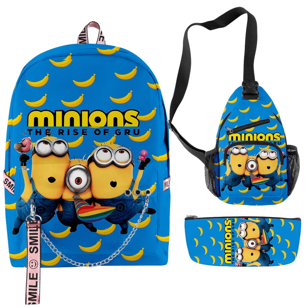 Minions Despicable me 2 Merch Backpack Rucksack Cosplay Zipper Pack ...