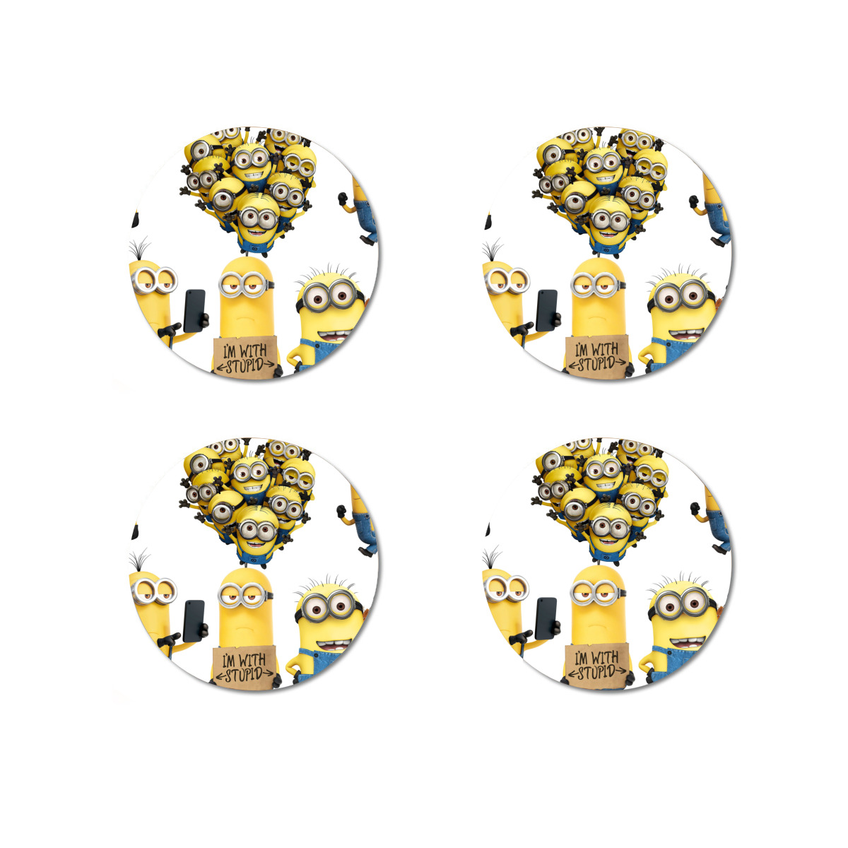 Minions Fridge Magnets 4pcs Ball Fridge Magnets Cute Matte Decorative ...