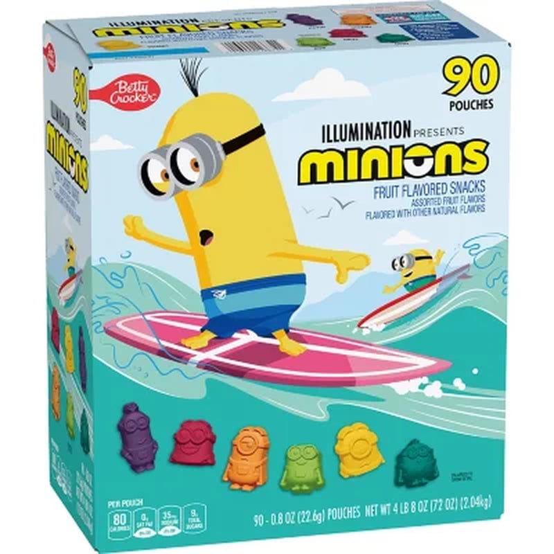 Minions Fruit Flavored Snacks, 0.8 Oz., 90 Pk. - Walmart.com
