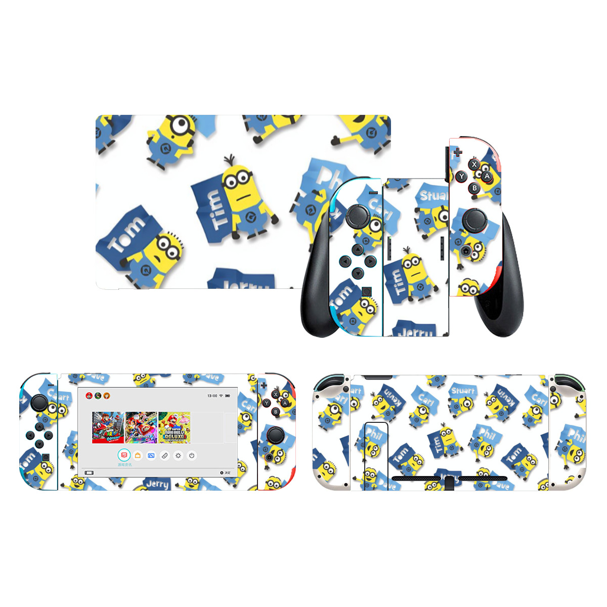 Minions Game Switch Skin - Anime Cartoon Game Sticker, No Bubble ...