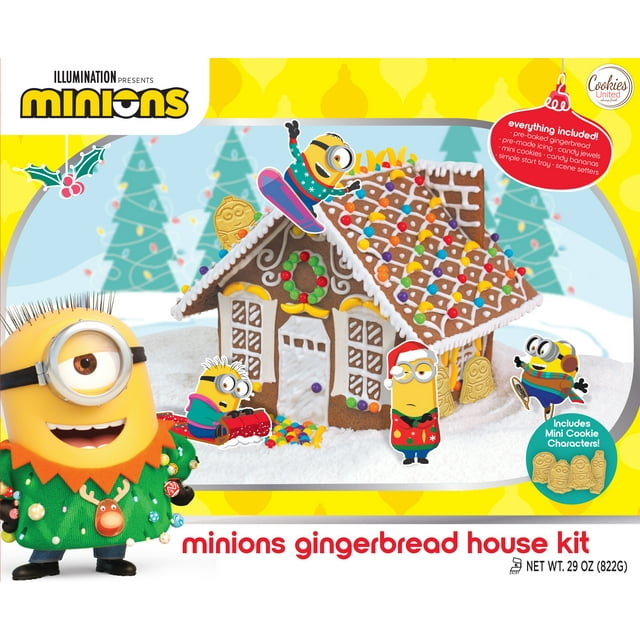 Minions Holiday Gingerbread House Kit, 29 oz - Walmart.com