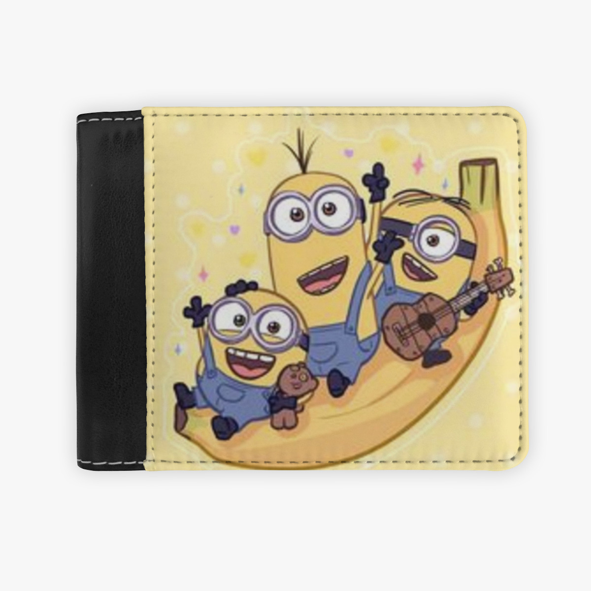 Minions Leather Minimalist Wallet, Cartoon Pattern, Bifold, Light, Slim ...