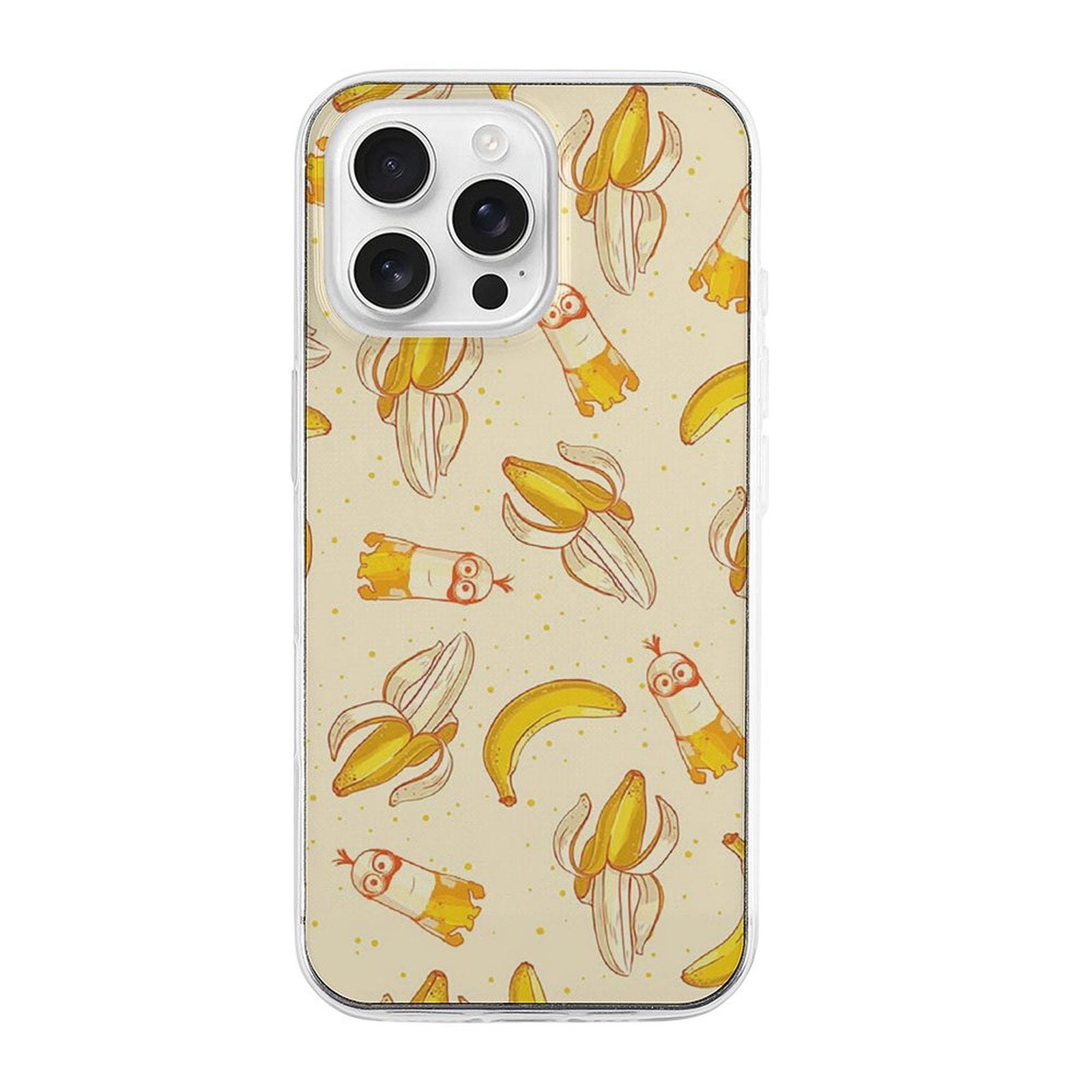 Minions Meet Bananas Compatible iPhone 16 TPU Mobile Phone Case Series Scratch Shock Proof All ...