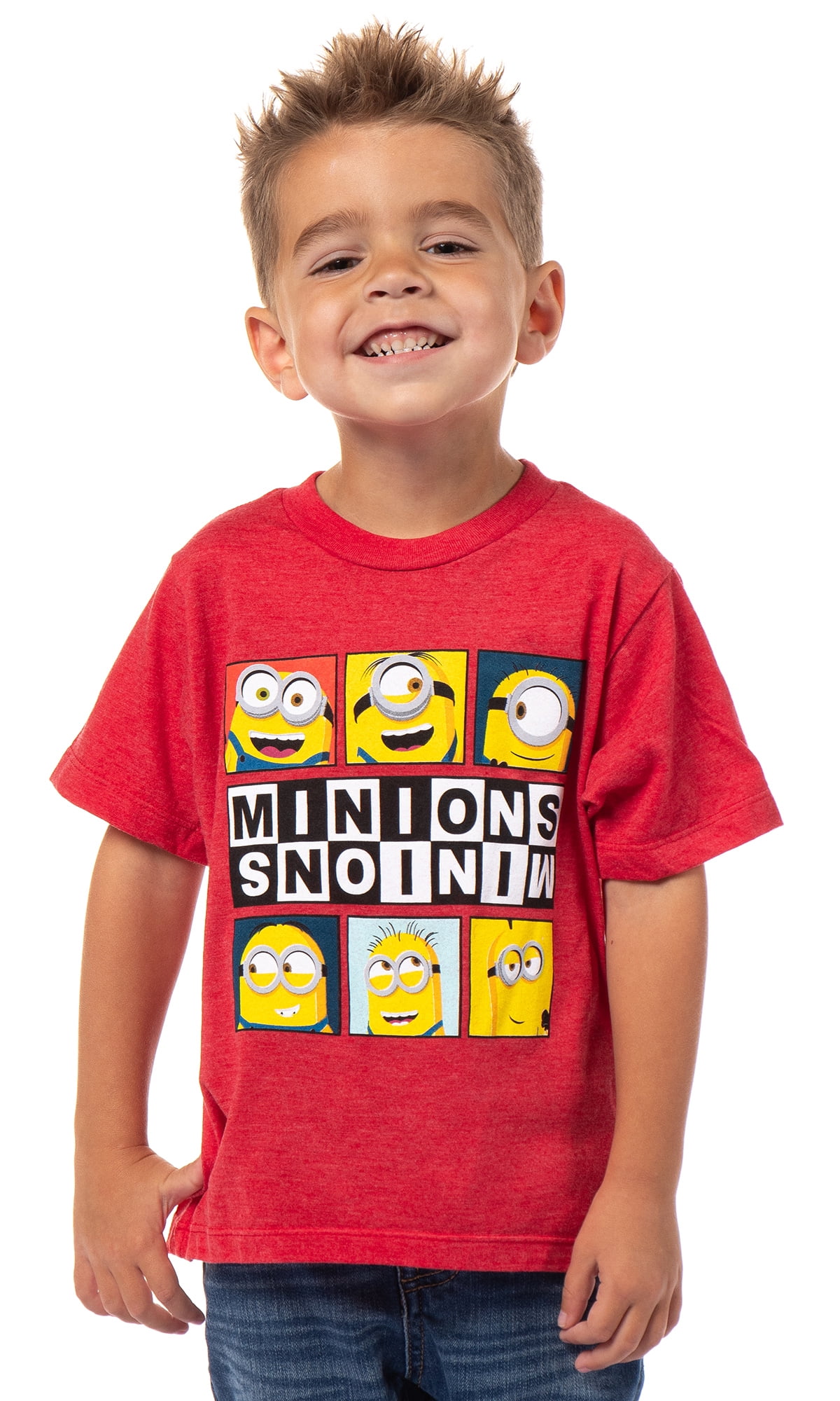 Minions Movie Toddler Boys' Character Grid Kids Graphic Print Short ...