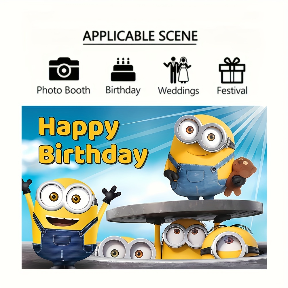 Minions Party Decorations Happy Birthday Party Banner Minions Party ...