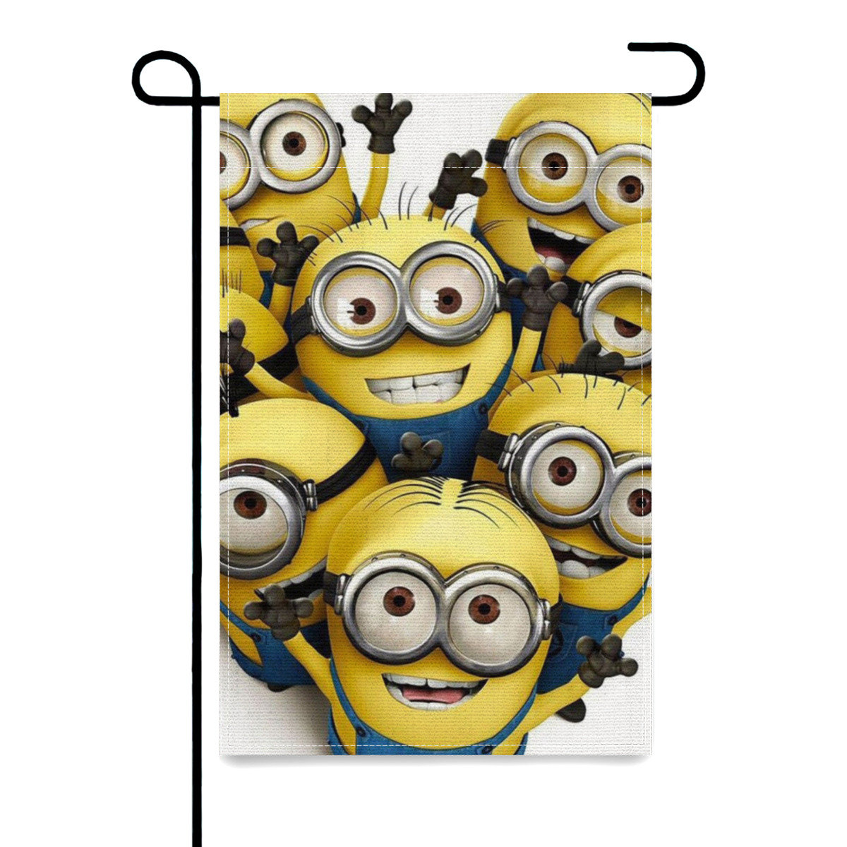 Minions Personalized Garden Flag Custom Double Sided Imitation Cotton ...