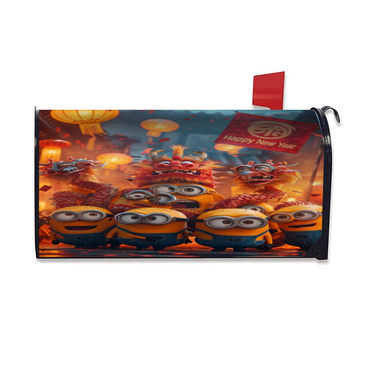 Minions Personalized mailbox cover both sides customized, post box ...