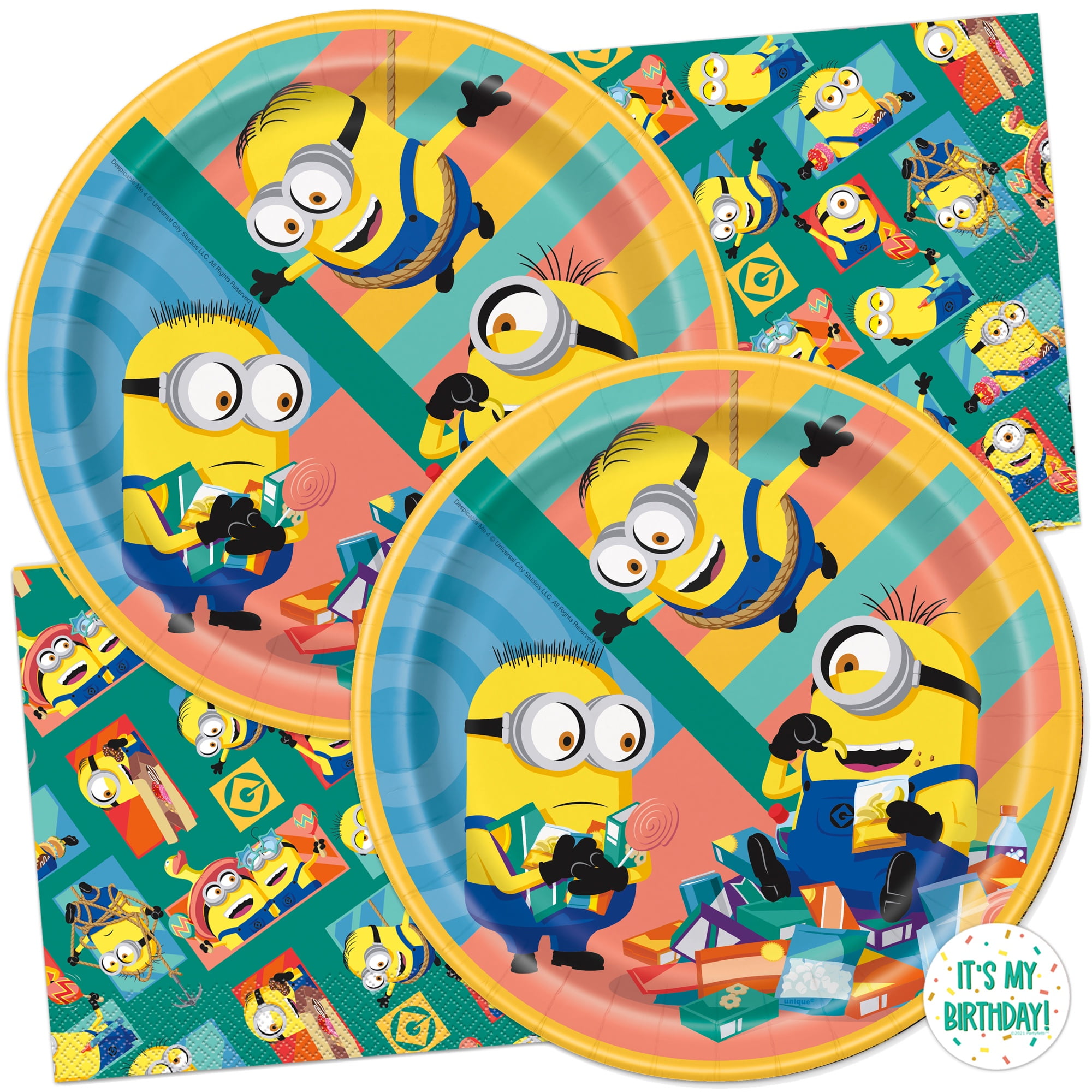 Minions Plates and Napkins for 16 | Minions Birthday Party Decorations ...