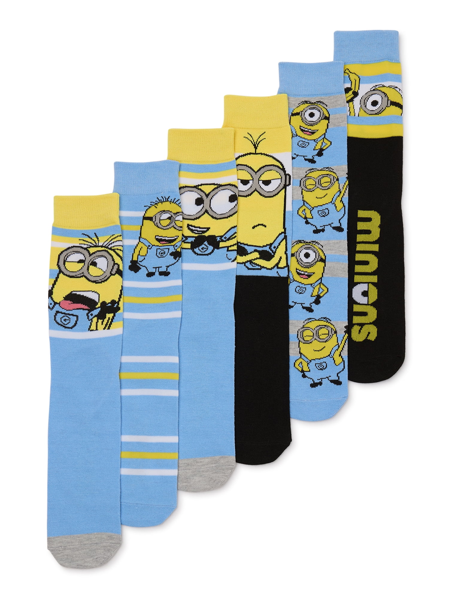 Minions Socks, 6-Pack - Walmart.com