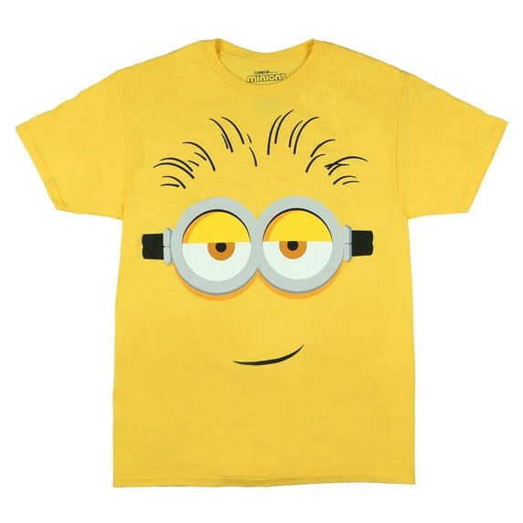 Minions T-Shirt Men's Character Face Costume Short Sleeve Graphic Tee ...