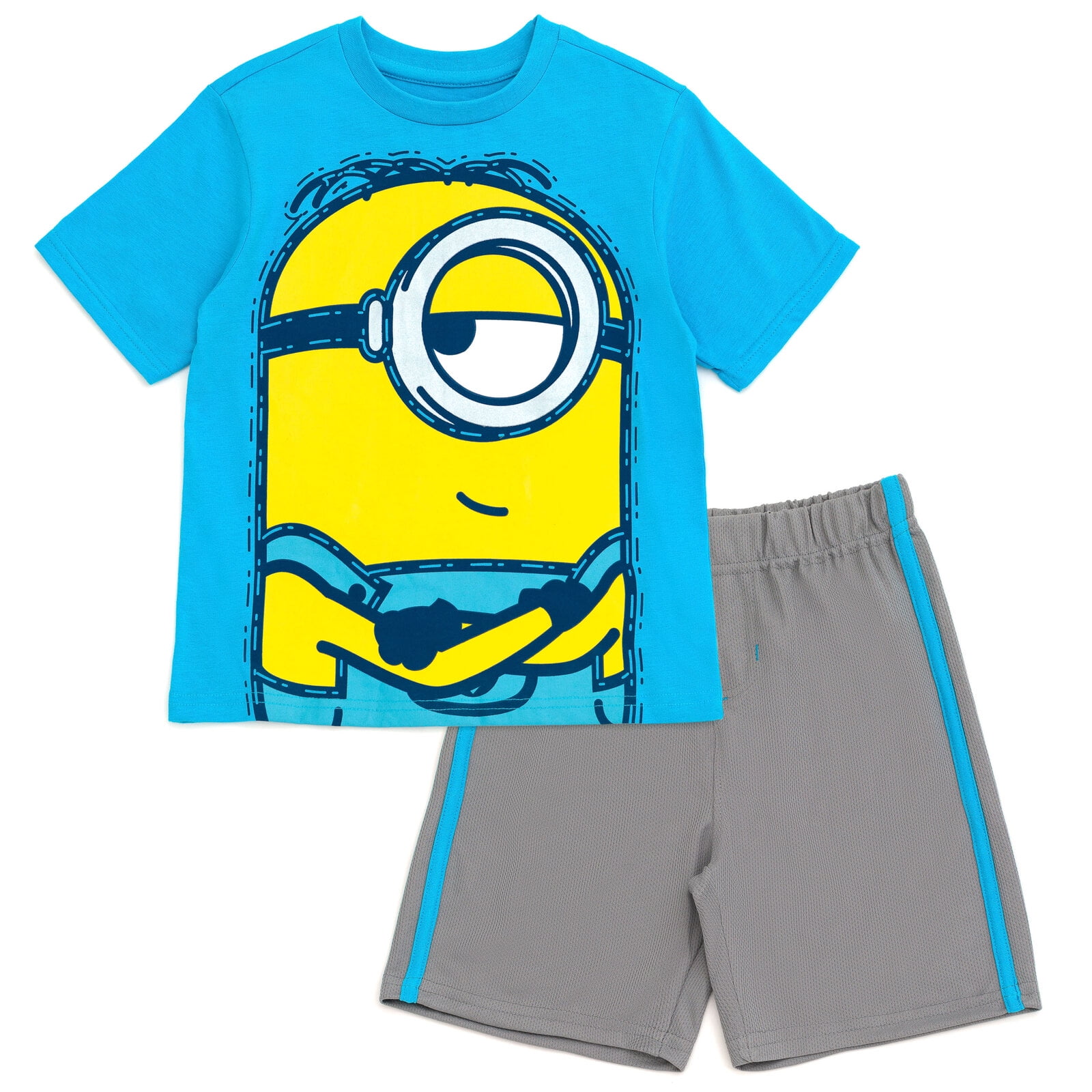 Minions T-Shirt and Mesh Shorts Outfit Set Toddler to Big Kid - Walmart.com