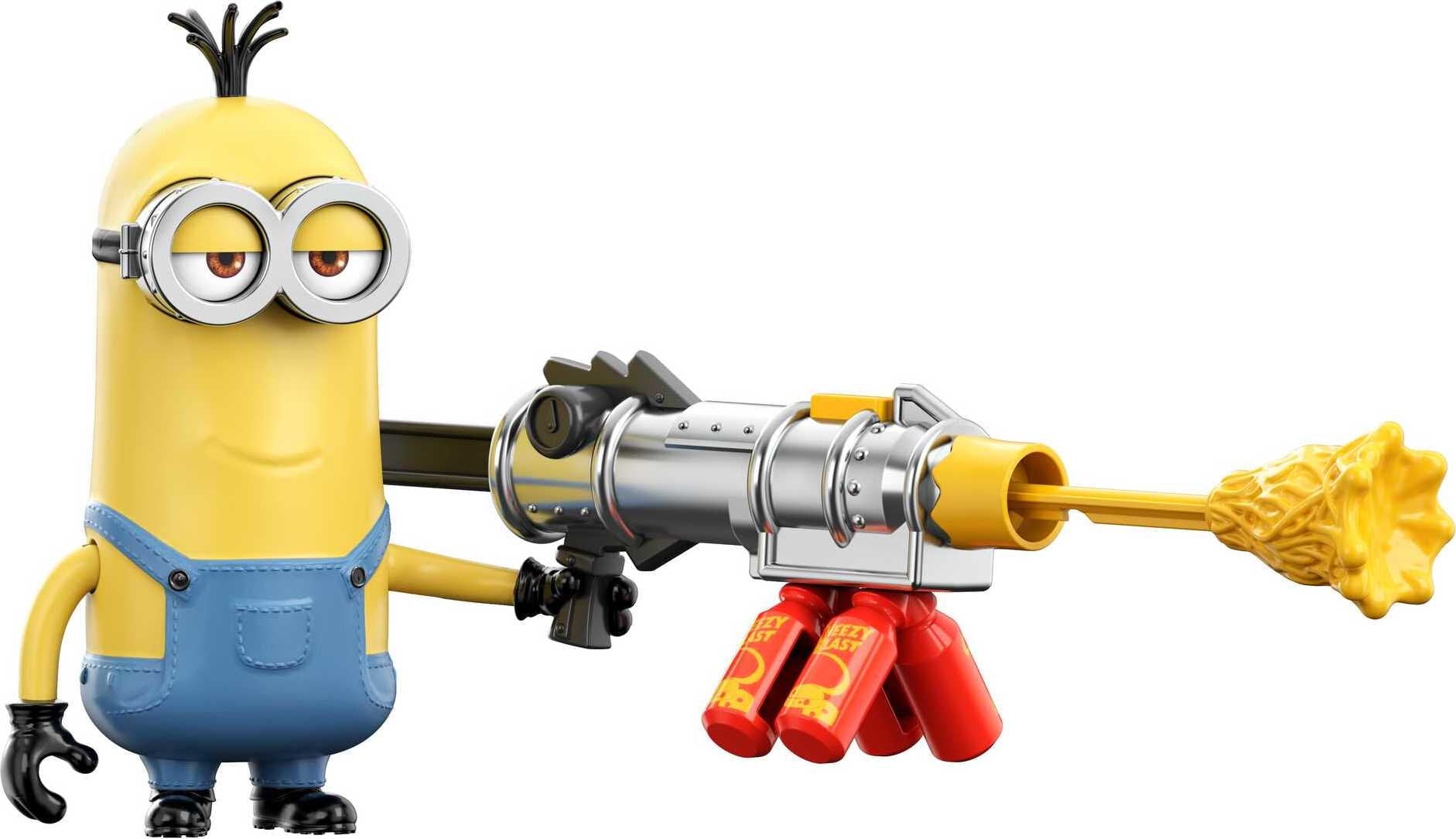 Minions: The Rise Of Gru Cheese Blaster Kevin Action Figure with Button ...