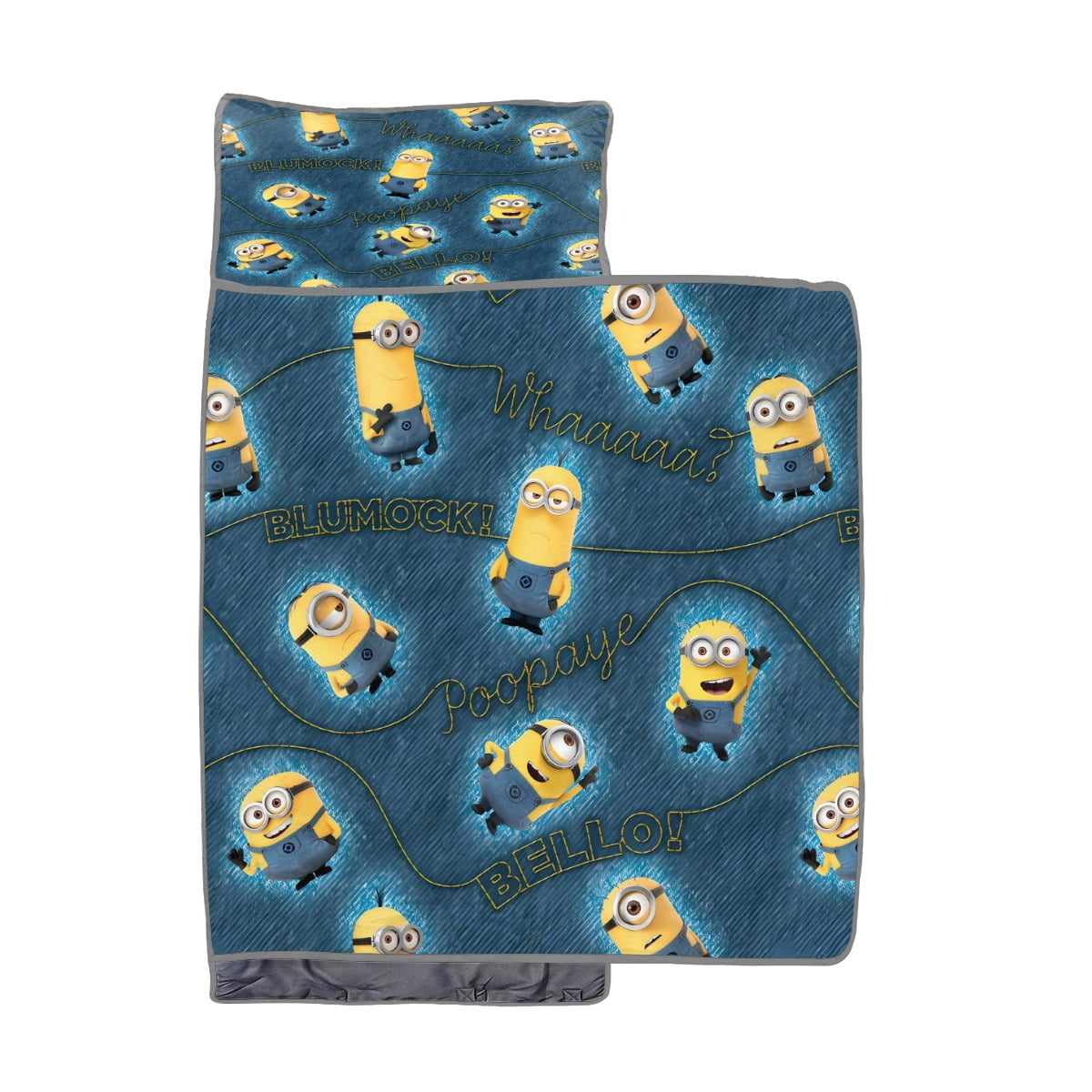 Minions Toddler Napping Mat with Pillow and Fleece Minky Blanket ...