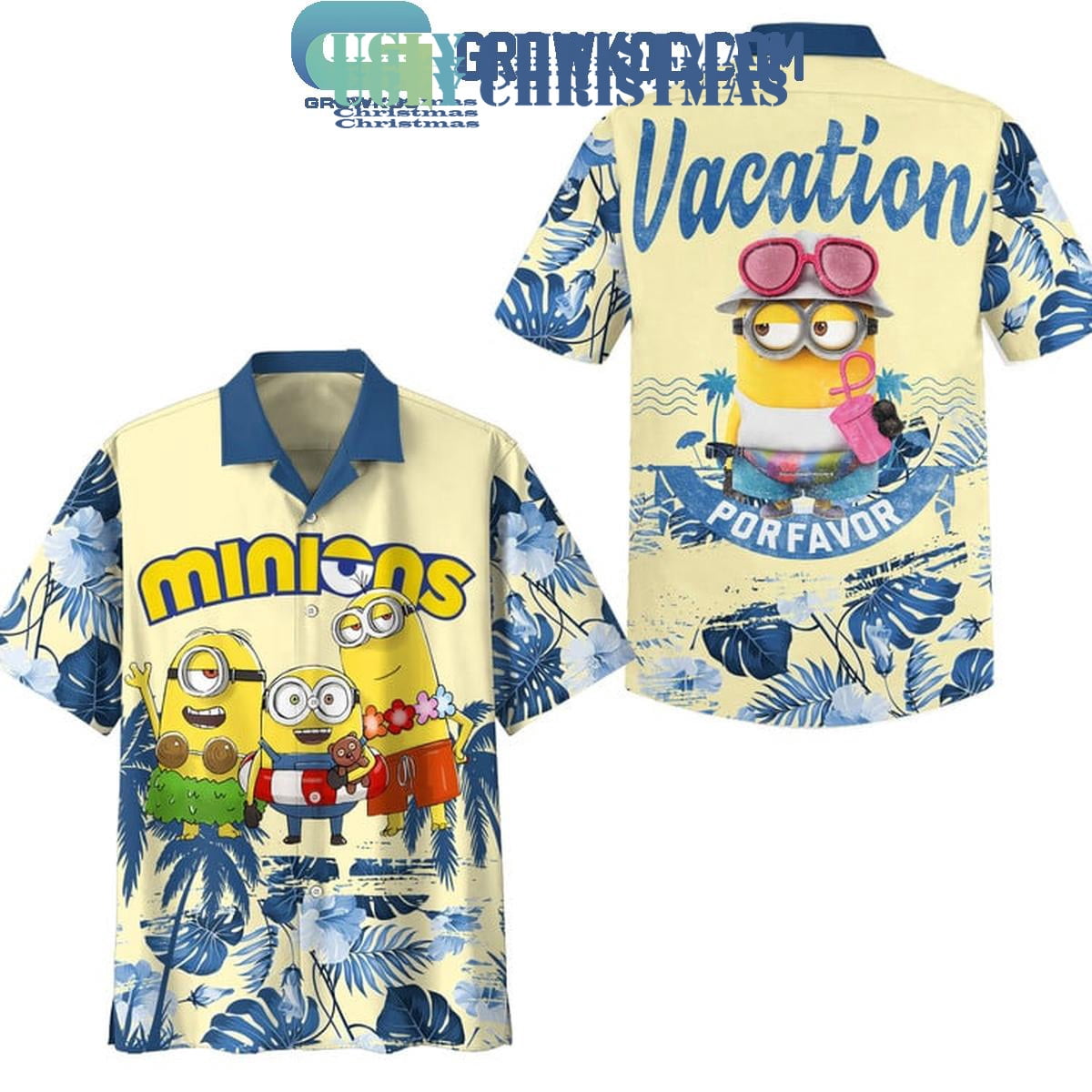 Minions Vacation Por Favor This Is My Hawaiian Shirts - Walmart.com