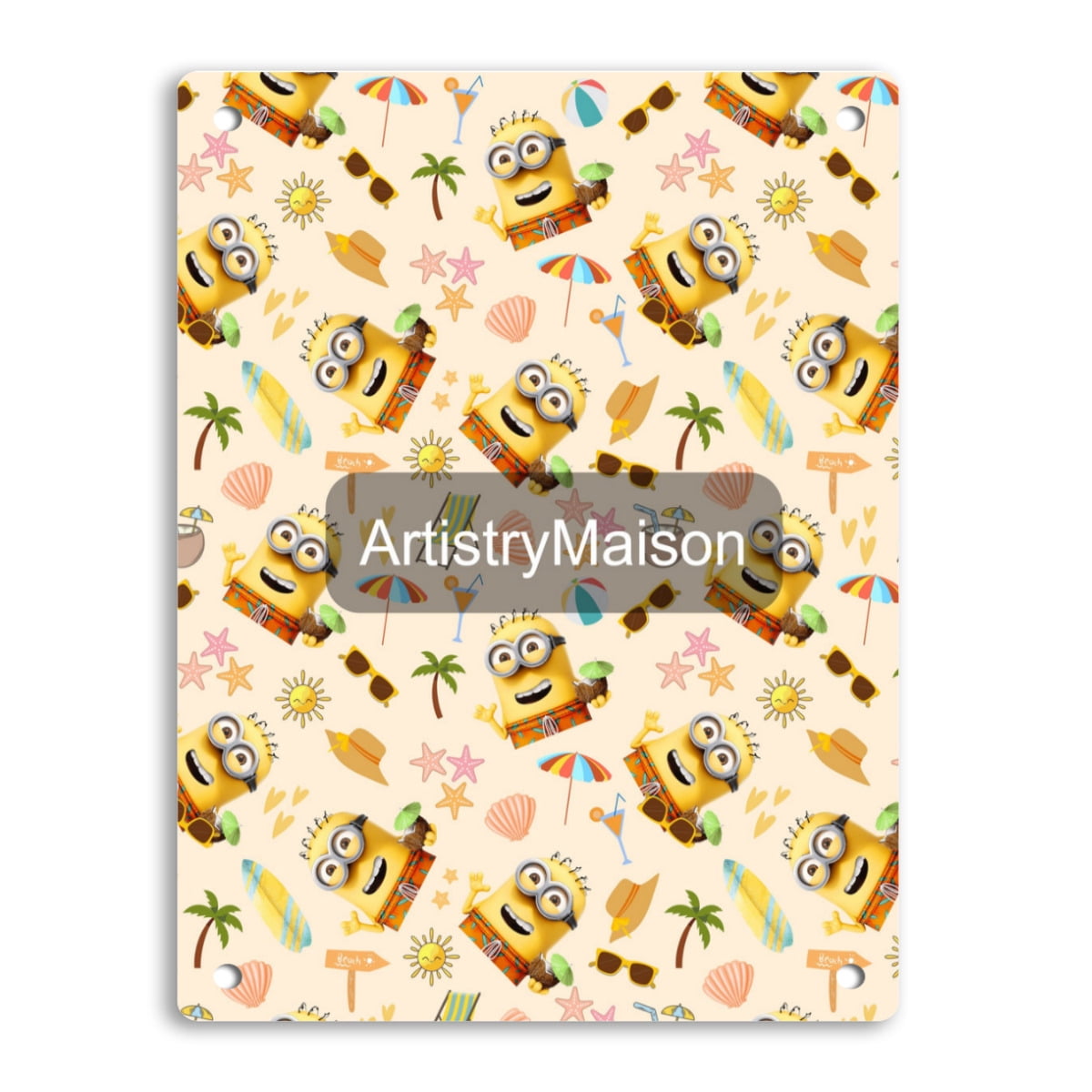 Minions Wall Sign - Cartoon Aluminum Poster 12 X 15 Inch Home Bar Wall ...