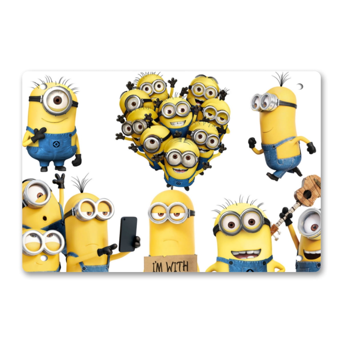 Minions Wall Sign - Cartoon Aluminum Poster 12 X 8 Inch Home Bar Wall ...
