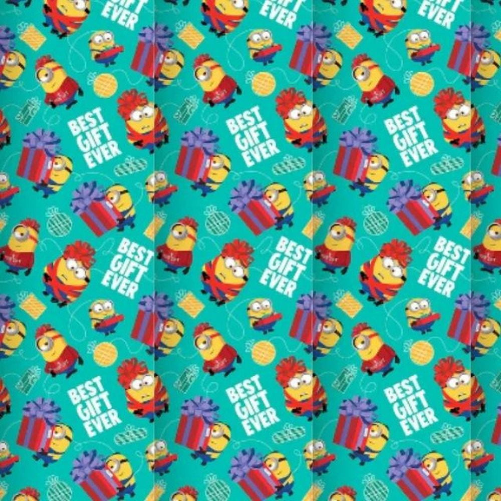 Minions Wrapping Paper, 50 Sq Ft, 2 Rolls, Total 100 Sqft - Walmart.com
