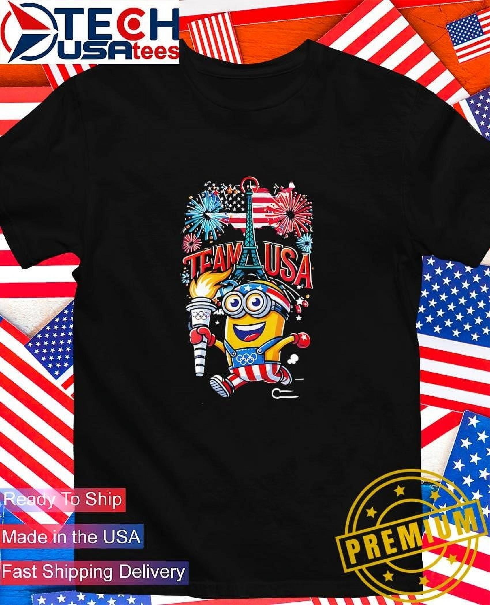 Minions-team-usa-olympic-paris-2024-fireworks-t-shirt - Walmart.com
