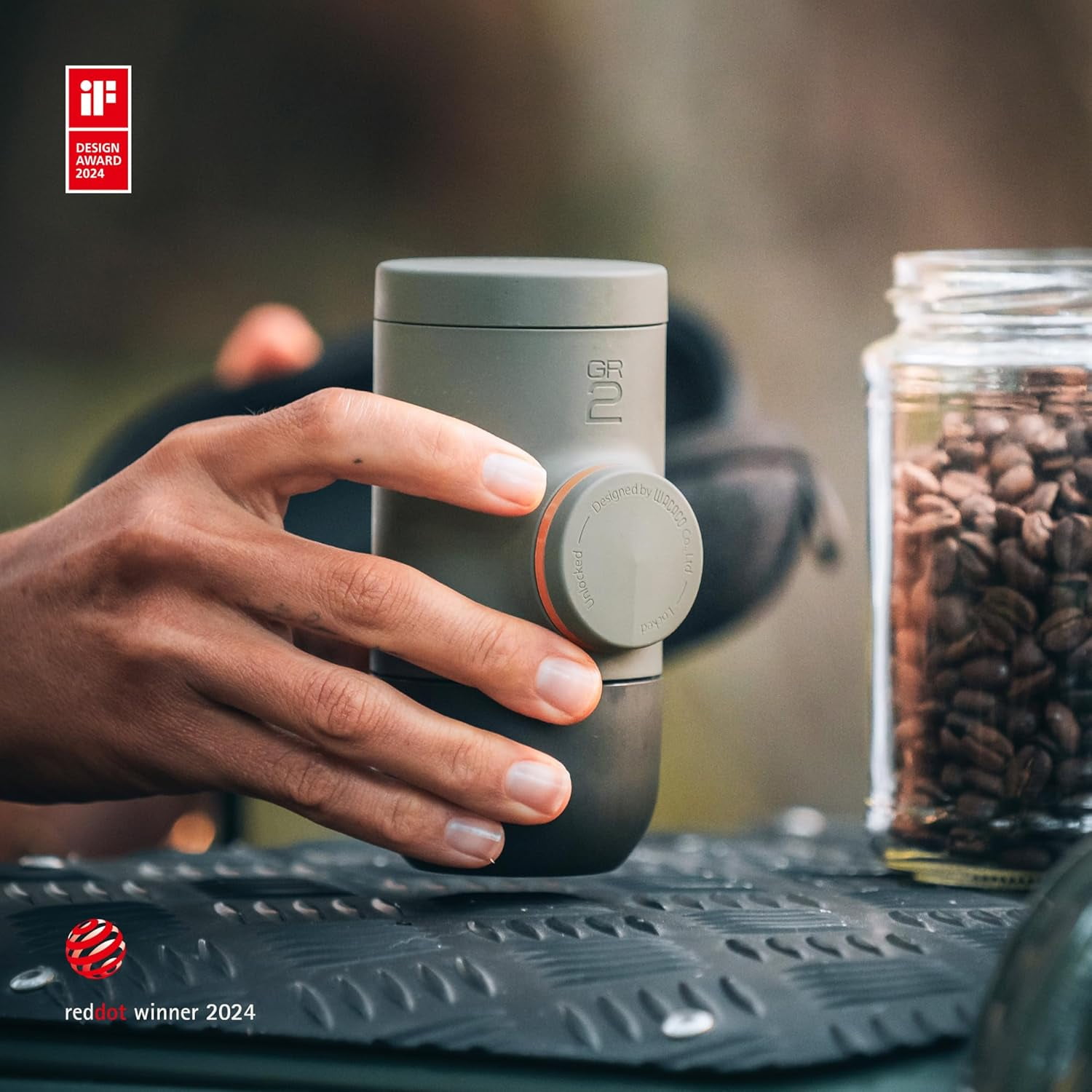 Minipresso GR2 Espresso Machine Compatible Ground Coffee, Portable ...