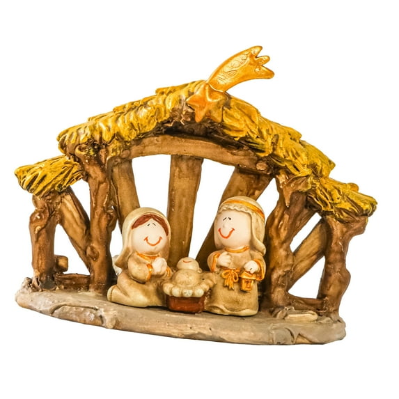 Minis Christmas Nativity Set Holy Family Resin Figurine Statue with ...