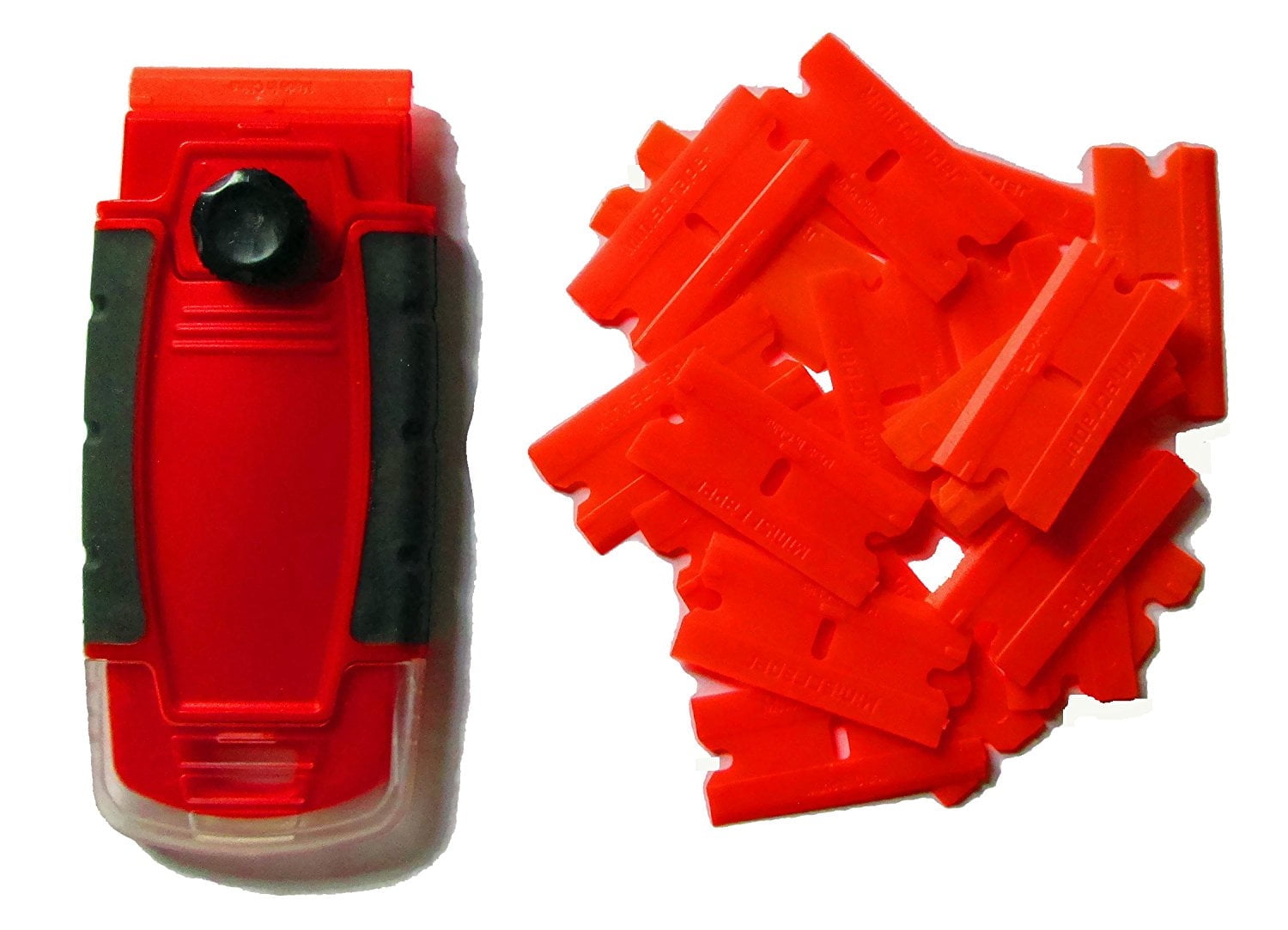 Miniscraper Plastic 100 Count, 1 Pack with 100 Plastic Double Edged ...