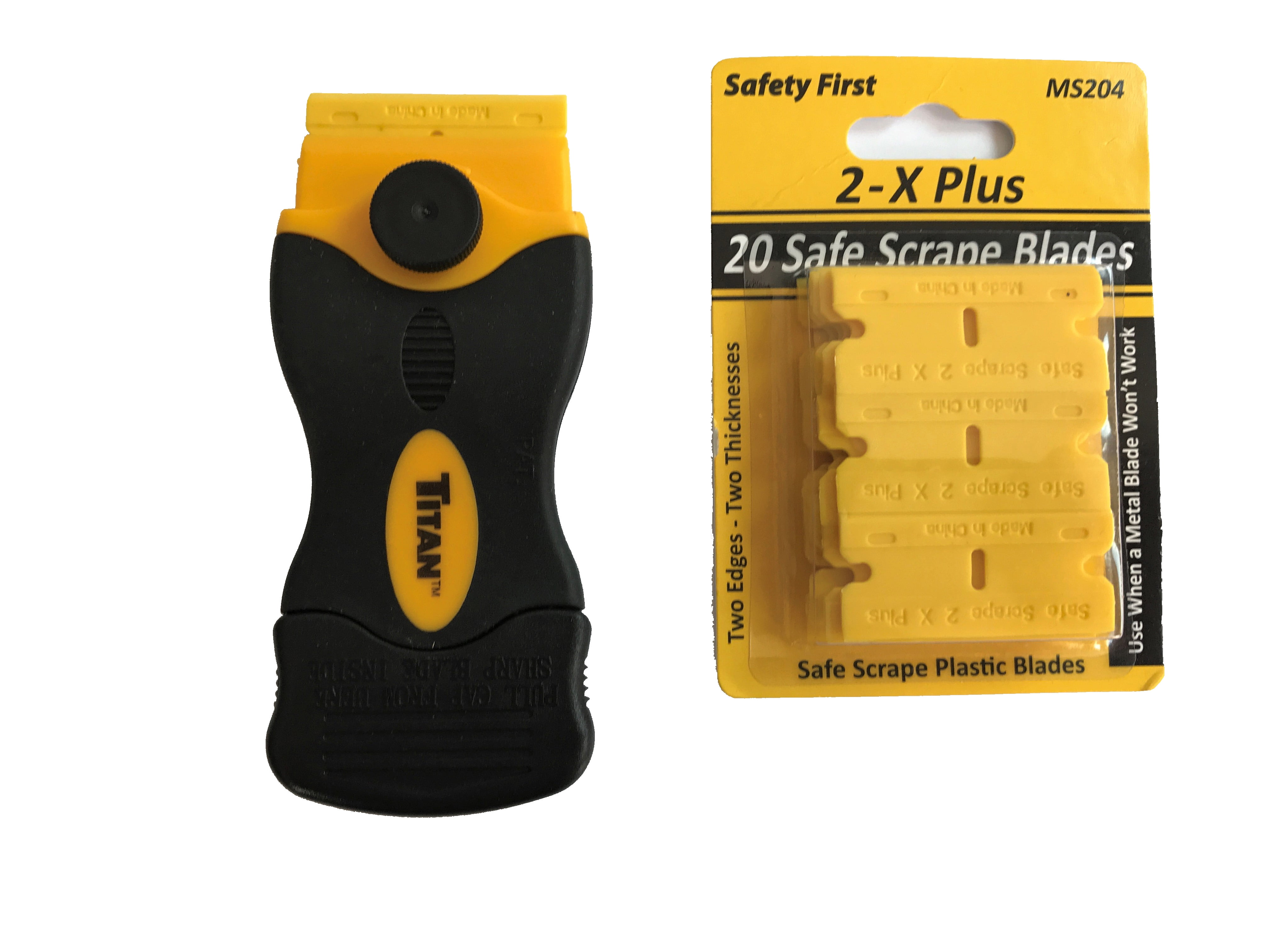 Miniscraper Titan Scraper with 2X Plus Double-Edged Chiseled Razor ...