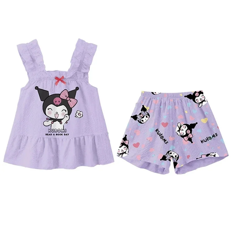 Miniso Anime Cinnamoroll Bow Pajamas Kawaii Cartoon Kuromi My Melody ...