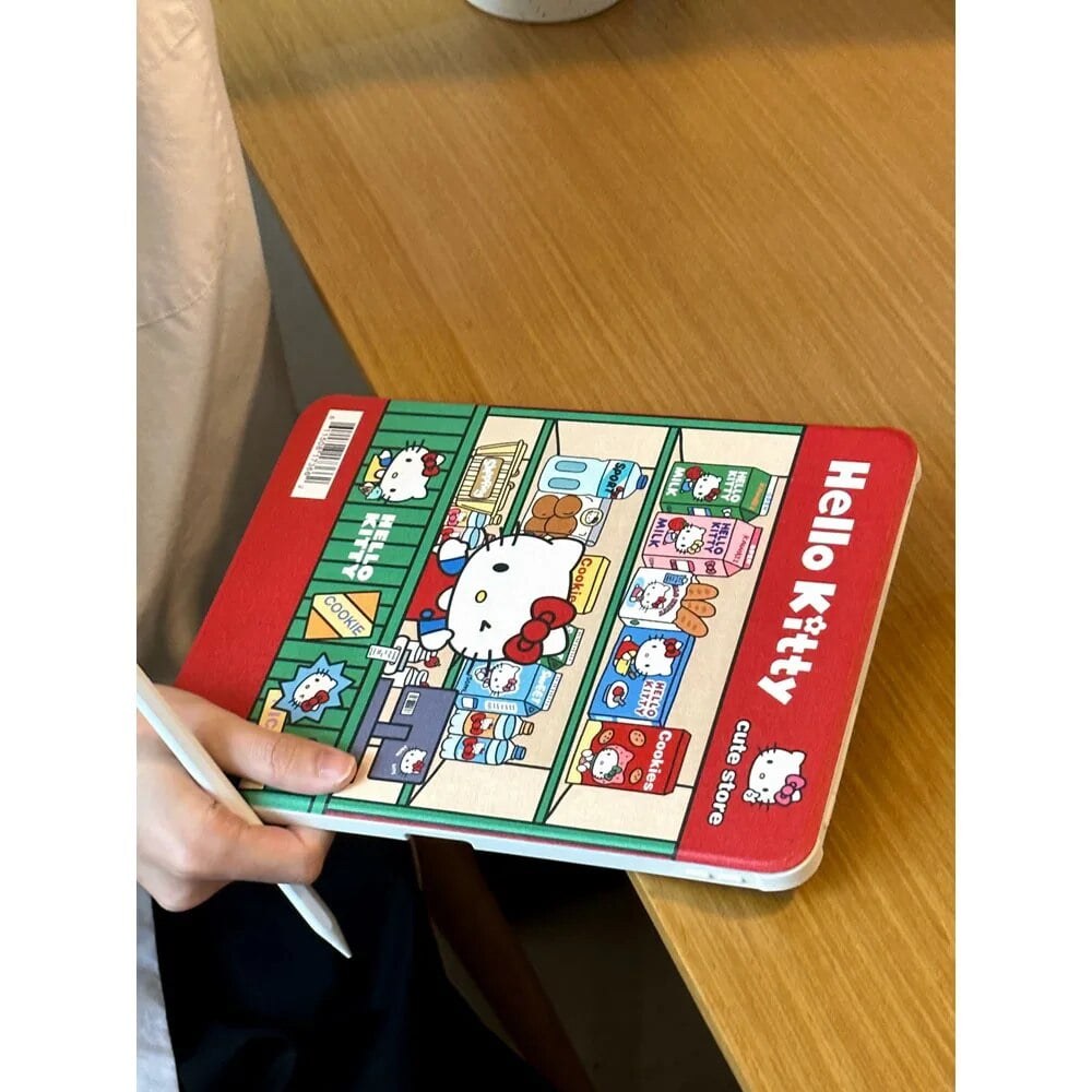 Miniso Cartoon Hello Kitty Convenience Store iPad Protective Case Cute ...