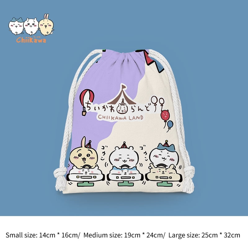 Miniso Chiikawas Drawstring Bag Cartoon Hachiwares Usagi Cute Small ...