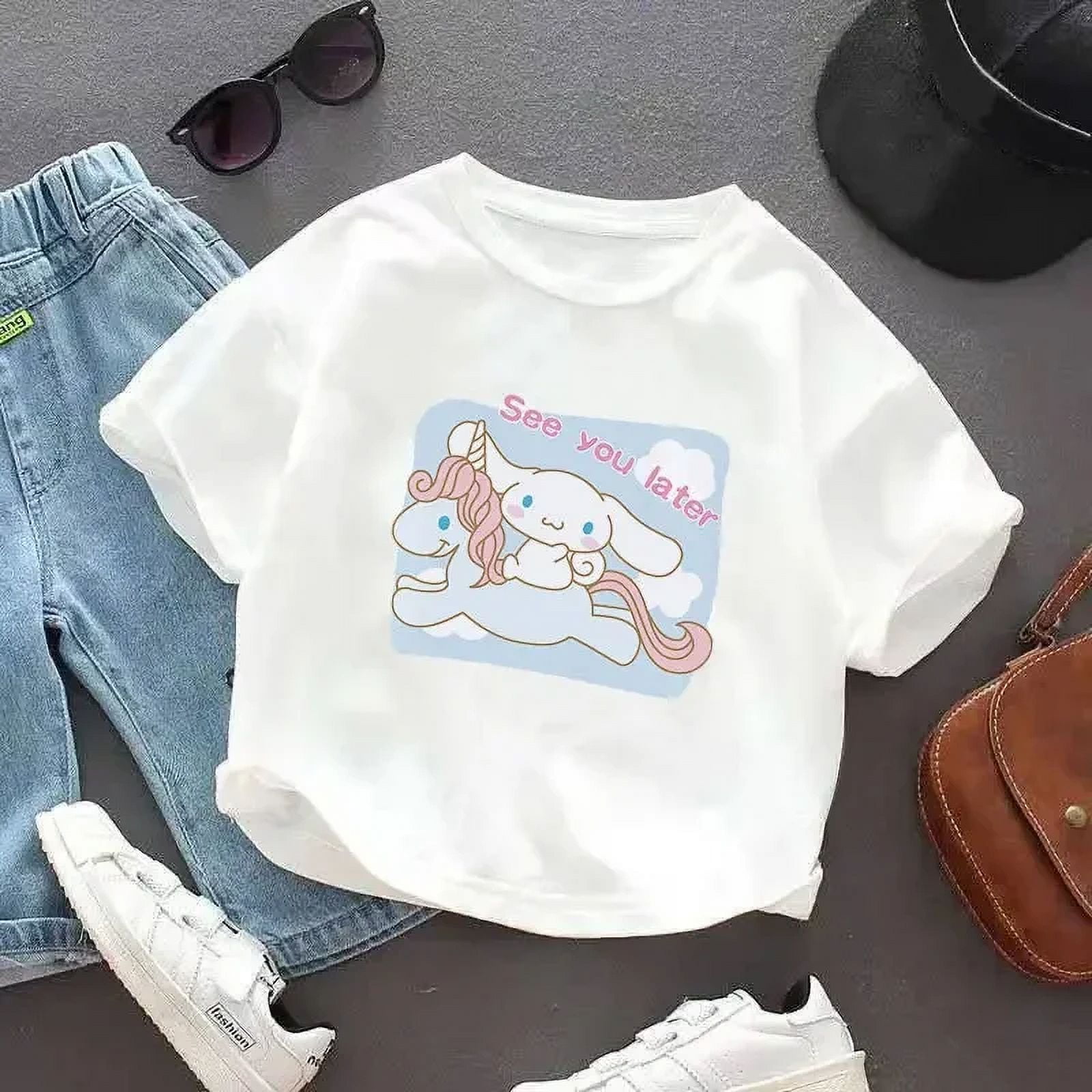 Miniso Cinnamoroll Short Sleeved T-shirt Summer Children's Cartoon Pure ...