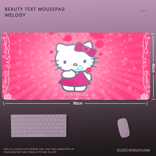Miniso Hello Cat K-Kitty Mousepad Large Mat Gaming Mousepad Compute ...