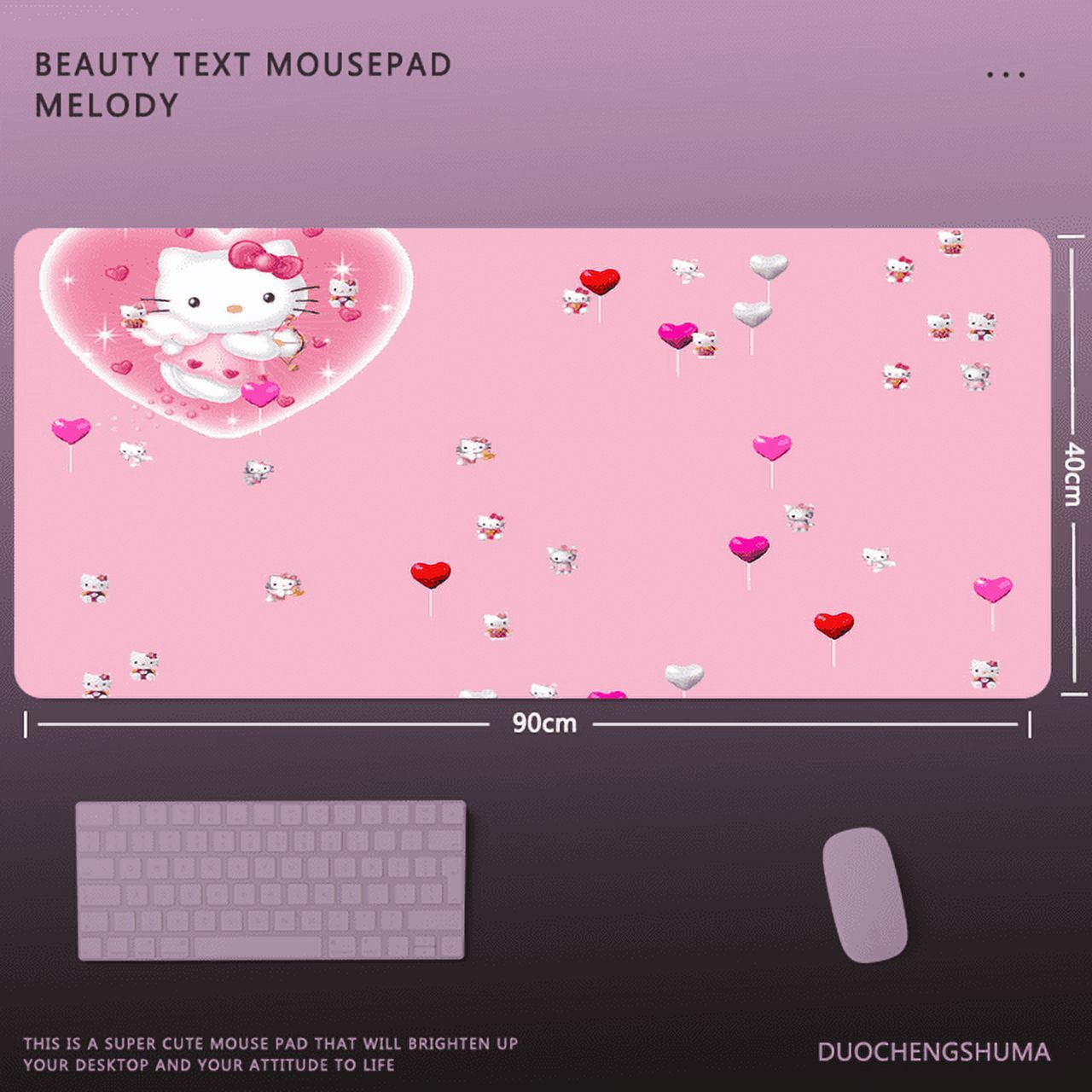 Miniso Hello Cat K-Kitty Mousepad Large Mat Gaming Mousepad Compute ...