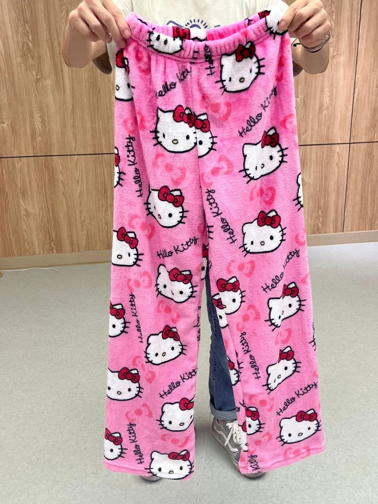Miniso Hello Kitty Anime Pajama Pant HalloweenFlannel Fashion ...