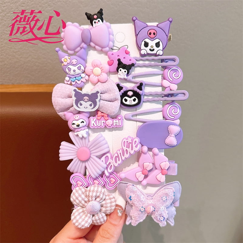 Miniso Kawaii Cute Kuromi Stretch Bow Hair Tie for Kids My Melody ...