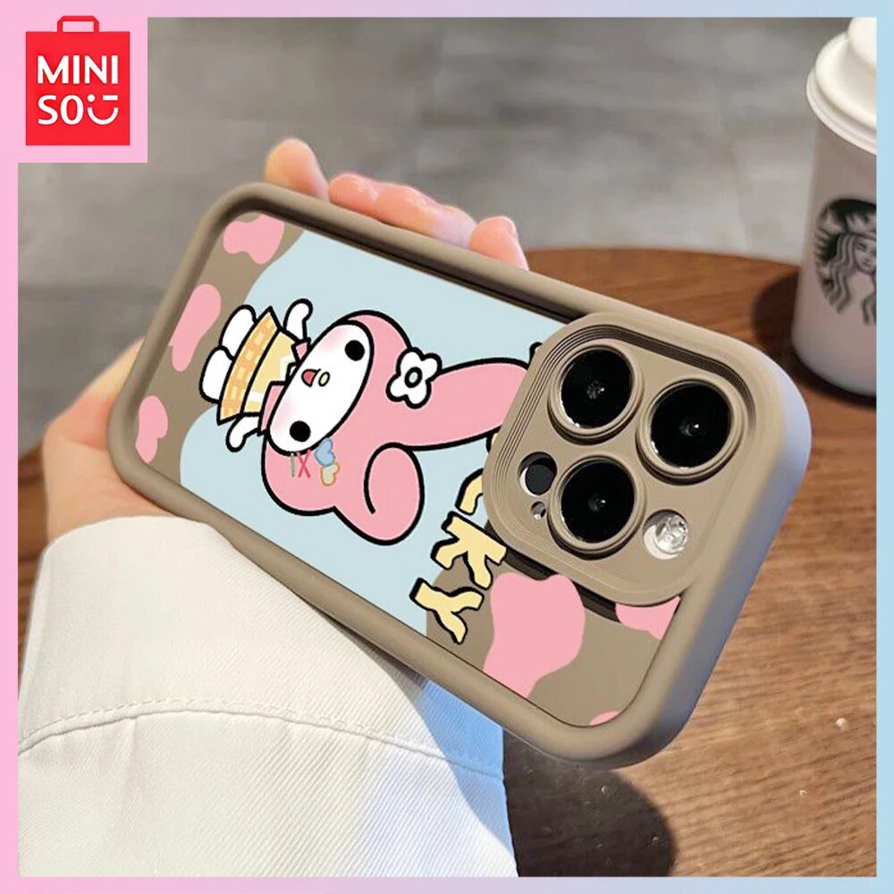 Miniso Kawaii Sanrio My Melody Cartoon Painted Iphone 15/14Promax Phone ...