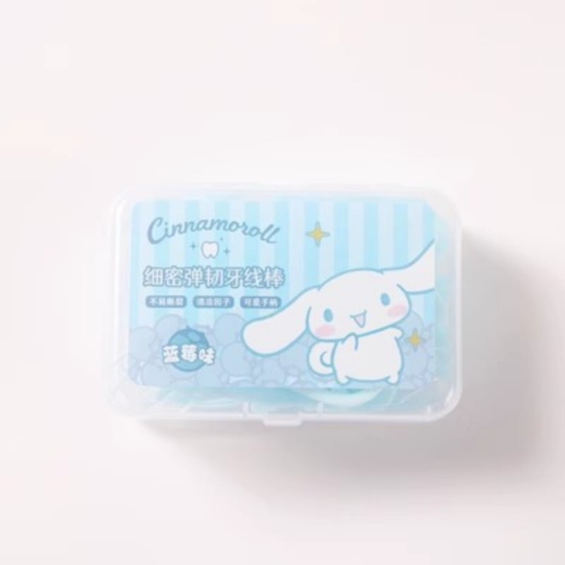 Miniso Sanrio Fine and Elastic Fruit Flavor Dental Floss Stick Cute ...