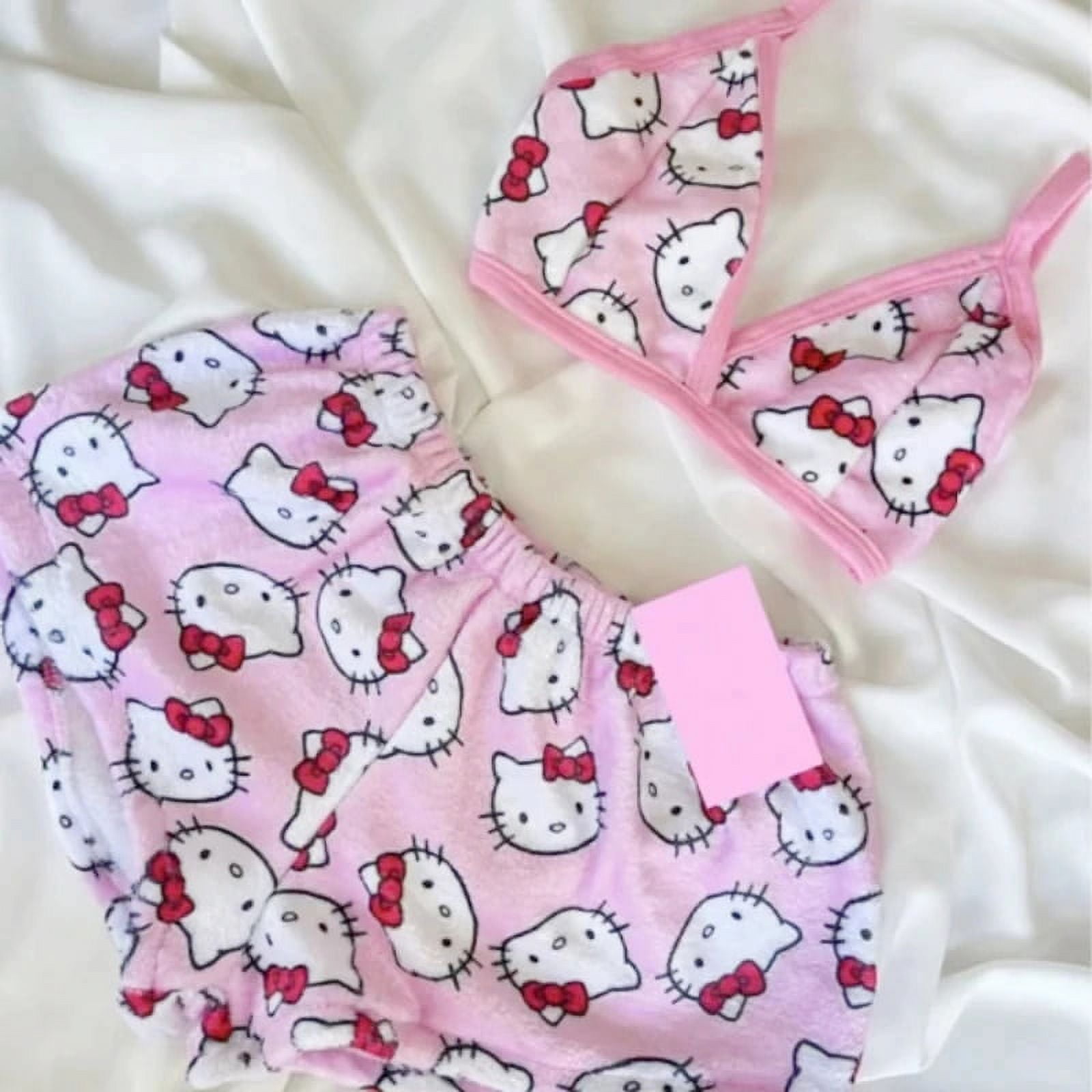 Miniso Sanrio Hello Kitty Loose Ladies Pajama Two-Piece Women Cartoon ...