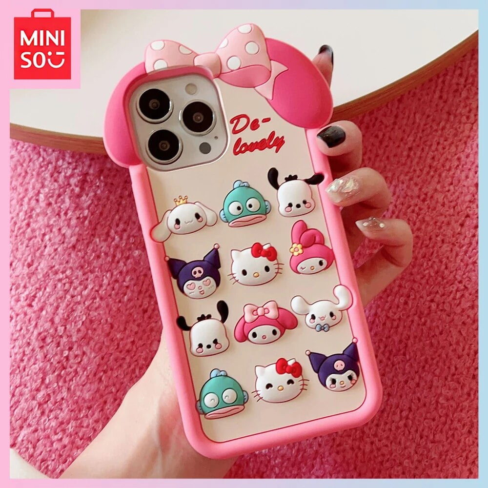 Miniso Sanrio Hello Kitty My Melody Kuromi Y2K Cartoon Anime Phone Case ...