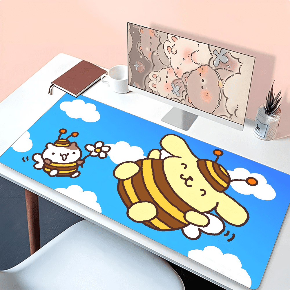 Miniso Sanrio Kawaii Cute Pompompurin Mousepad Mouse Mat Desk Mat With Pad Gaming Accessories ...